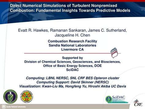 Ppt Direct Numerical Simulations Of Turbulent Nonpremixed Combustion Fundamental Insights
