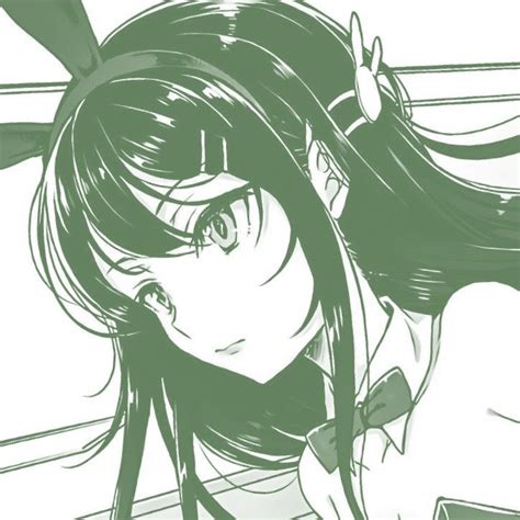 Mai Sakurajima Dark Green Aesthetic Silly Girls Different Tones