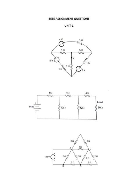 Beee Assignment 1 Questions Unit 1 Pdf