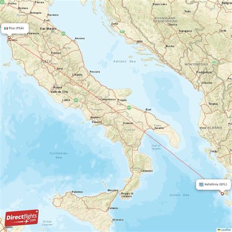 Direct Flights From Pisa To Kefallinia PSA To EFL Non Stop