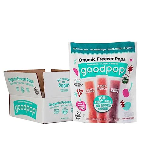 Goodpop Organic Freezer Pops Cherry Limeaide Fruit Punch Want It All
