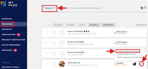 Assign A Compliance Position MyPass Global Support