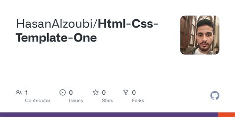 GitHub HasanAlzoubi Html Css Template One