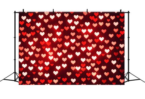 Valentines Day Backdrop Ideas Red Hearts Romantic Backdrop Brp11 451