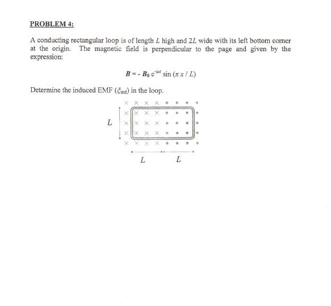 solved problem 4 a conducting rectangular loop is of length