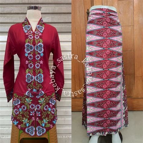 Jual Setelan Kebaya Encim Adat Betawi Setelan Kebaya Encim Katun