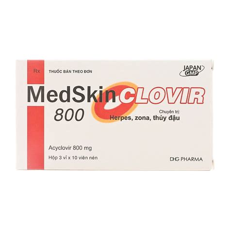 Thuốc Medskin Clovir 800 điều Trị Nhiễm Virus Herpes Simplex Bệnh Thủy