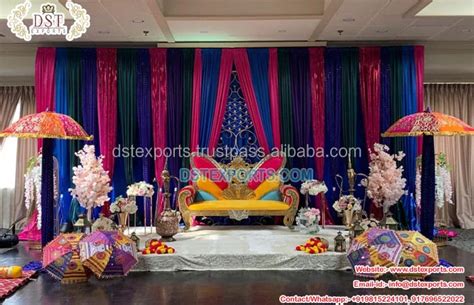 Punjabi Wedding Jago Night Stage Decoration Trending Mehndi Ceremony