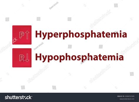 Hyperphosphatemia Hypophosphatemia Phosphorus P Excess Deficit Stock Vector Royalty Free