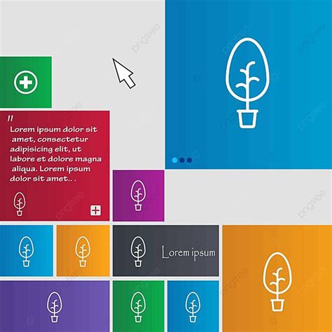 Vector Web Buttons With Cursor Pointer Featuring A Modern Tree Icon Sign Vector Trunk Leisure