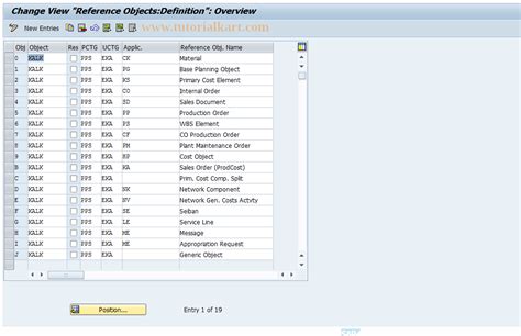 OPR SAP Tcode Definition Of Reference Objects SAP