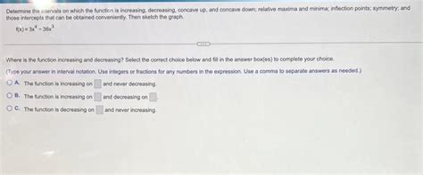 Solved Determine The Intervals On Which The Function Is