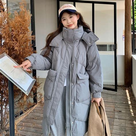 Купити Пуховик для жінок Новий капелюх Повсякденна довга довжина коліна Вільна та тонка