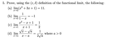 solved 5 prove using the € 8 definition of the
