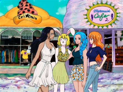 Three Women Standing In Front Of A Store With An Ice Cream Shop Behind