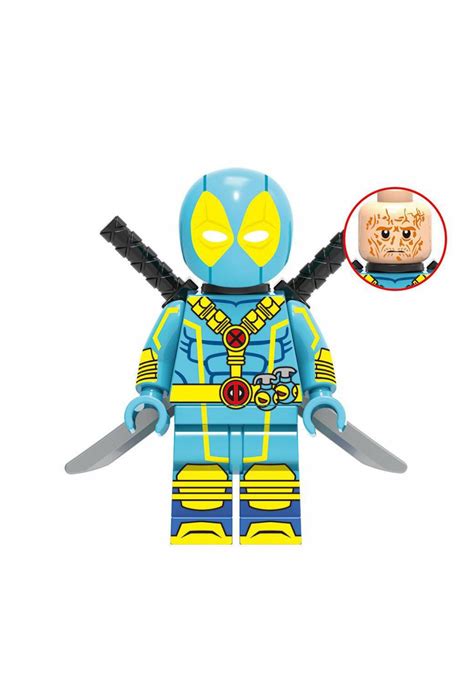 Blue Suit Deadpool Minifigures Lego Compatible Deadpool Minifigure