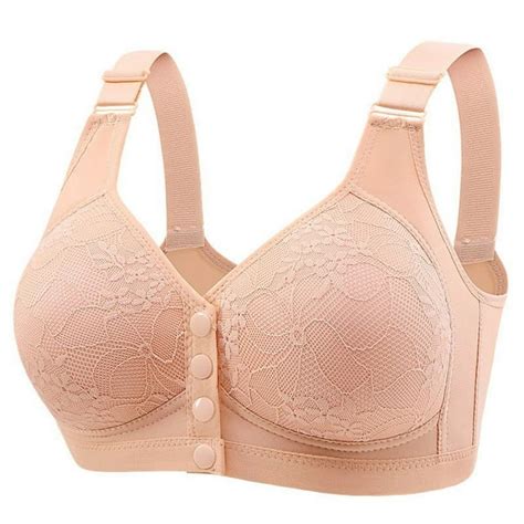 Dxoupm Bras For Women Plus Size Front Closure Sports Bra No Underwire