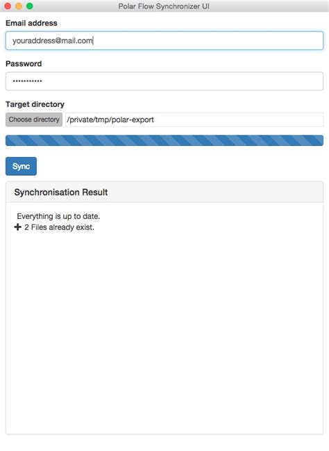 Polar Flow Synchronizer Ui