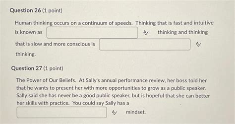 Solved Human Thinking Occurs On A Continuum Of Speeds