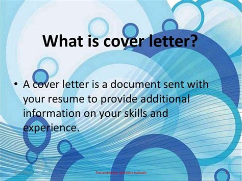 Cover Letter Ppt