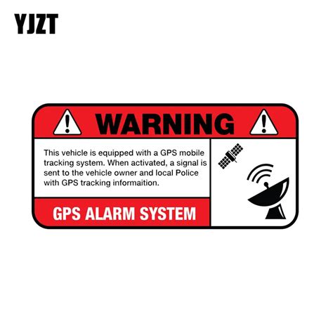YJZT 14CM 6 6CM Car Styling Personality WARNING GPS ALARM SYSTEM Car