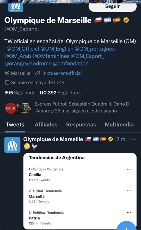 El Curioso Tuit Que Luego Borró Olympique De Marsella Y Vincula A