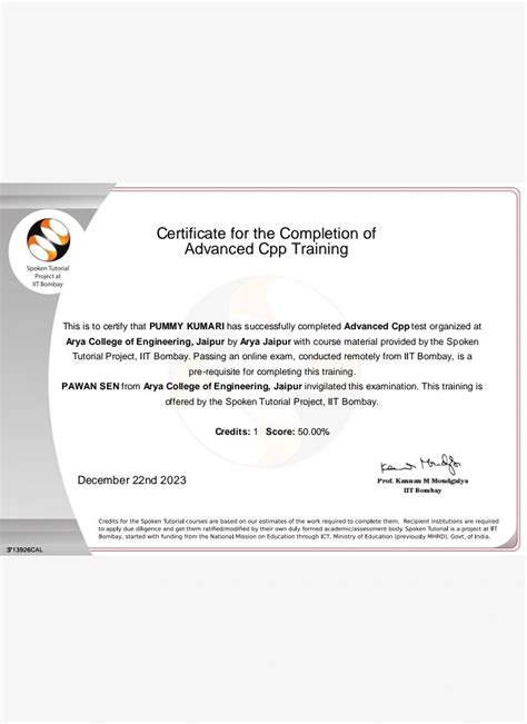 Cpp Certification Iitbombombay Spokentutorial Learning Upskilling