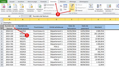 Filtres Et Tris Compétences Excel