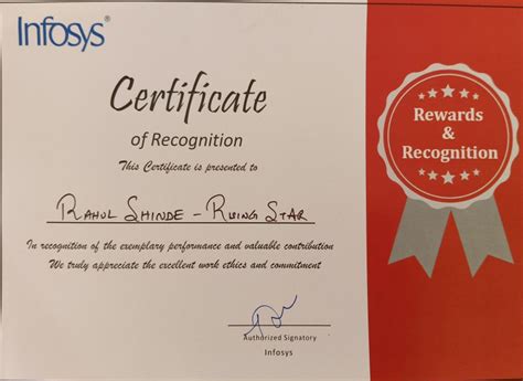 Honored To Receive This Recognition Infosys Rahul Shinde
