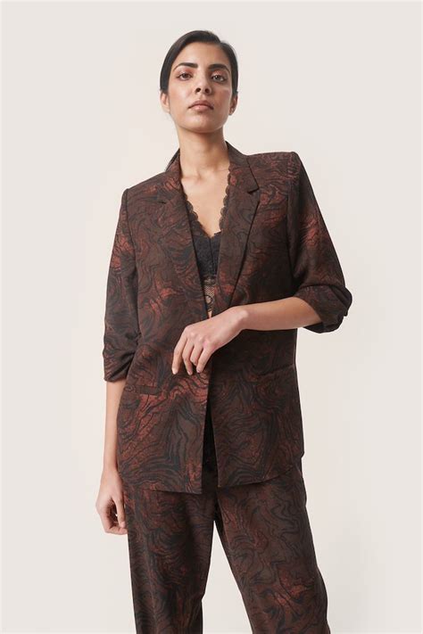 Java Swirl Print Slshirley Printed Blazer From Soaked In Luxury Buy