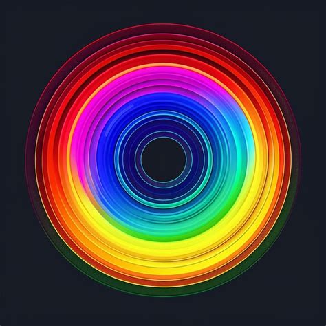 Premium Photo Abstract Rainbow Circle Background Vector Design