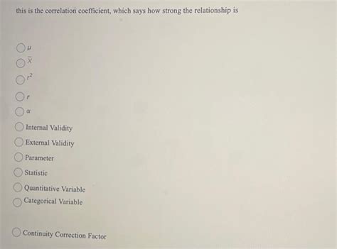 Solved This Is The Correlation Coefficient Which Says How