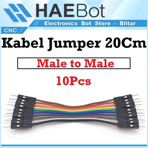 Jual Haebot Jumper Kabel Arduinoo 20cm Male Female 10pcs Buah Board Konektor Pelangi Rainbow