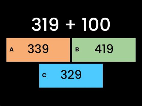 Adding By 10s And 100s Quiz