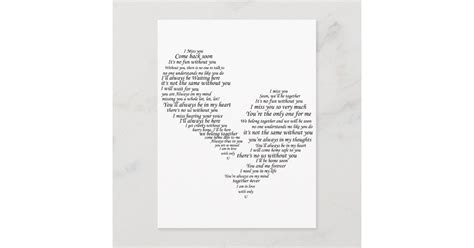 I Miss You Broken Separated Heart Postcard Zazzle