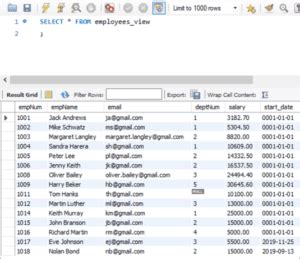 Mysql Create View Tutorial With Programming Examples