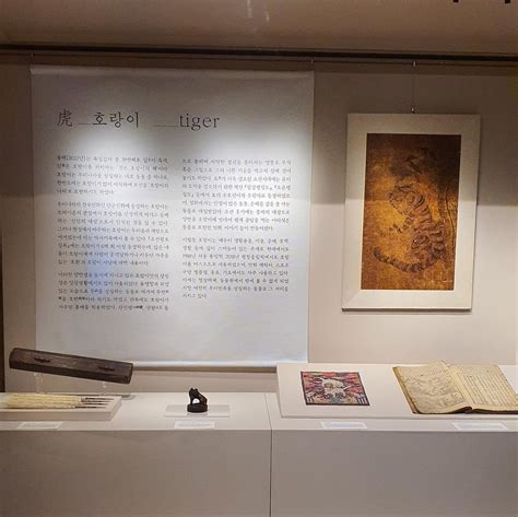 🐯박물관 속 작은 전시🐯 까치와 호랑이 그림 호랑이 수염으로 대전시립박물관 구 대전역사박물관