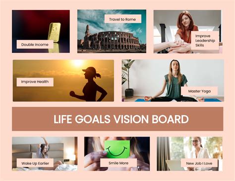 Free Life Goals Vision Board Edit Online And Download