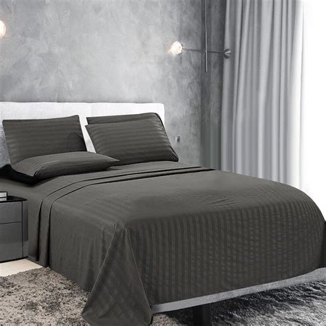 Focussexy Bed Sheet Set Full Size 400 Thread Count 100 Cotton