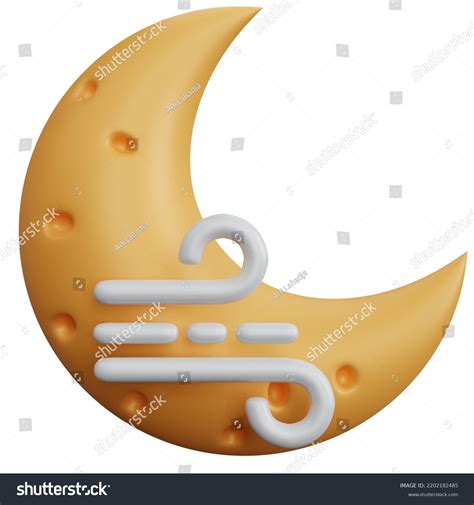 풍도가 분리된 3d 렌더링 크레센트 문 스톡 일러스트 2202182485 Shutterstock