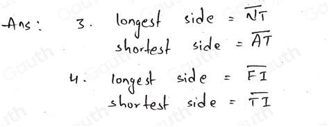 Solved 8 8 Given The Triangle Determine The Shortest And Longest