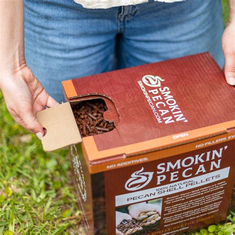 Pecan Shell Pellets 20 Lb Box 100 Pecan Smoking Pellets For Bbq