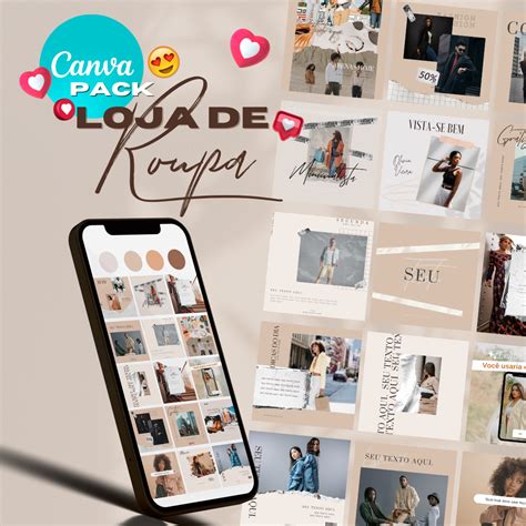Canva Pack Loja De Roupas Templates Para