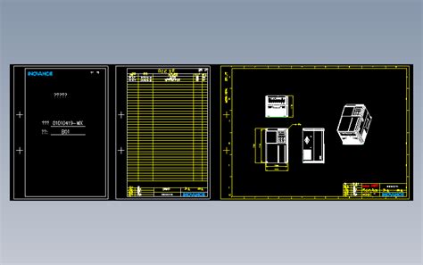工程型单传变频器 B00 MD500系列T10 size 200 220G整机外形图 AutoCAD 2004 模型图纸下载 懒石网