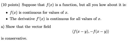 Solved 10 Points Suppose That F X Is A Function But All Chegg Com