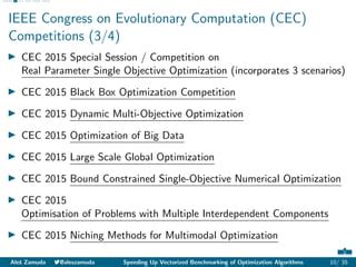 Speeding Up Vectorized Benchmarking Of Optimization Algorithms PPT