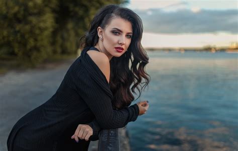 Wallpaper Look Girl Pose River Hair Portrait Promenade Dmitry Sn