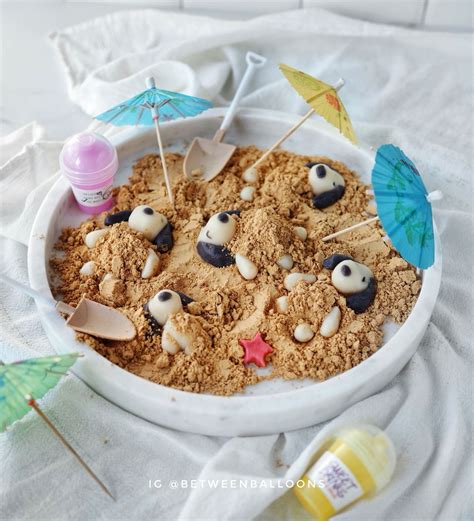Snoopy Kinako Dango Beach Dessert Kawaii Food Cute Food