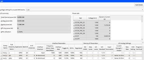 Intel FPGA PTC I O Page