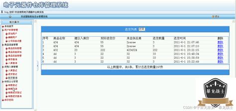 电子元件仓库管理系统 csdn博客